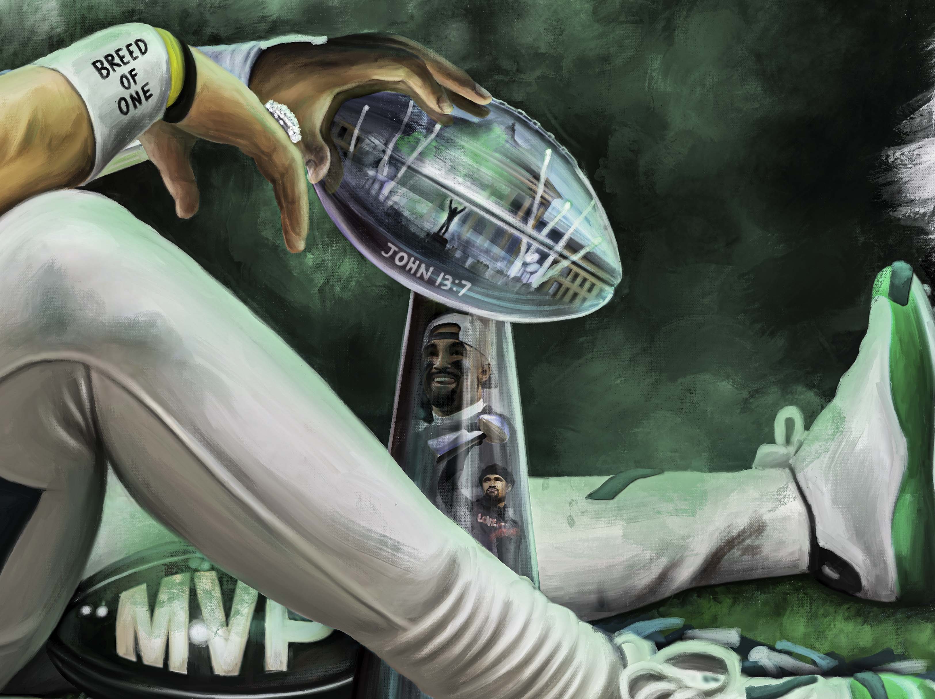 Jalen Hurts "MAIN THING" – Spector Sports Art