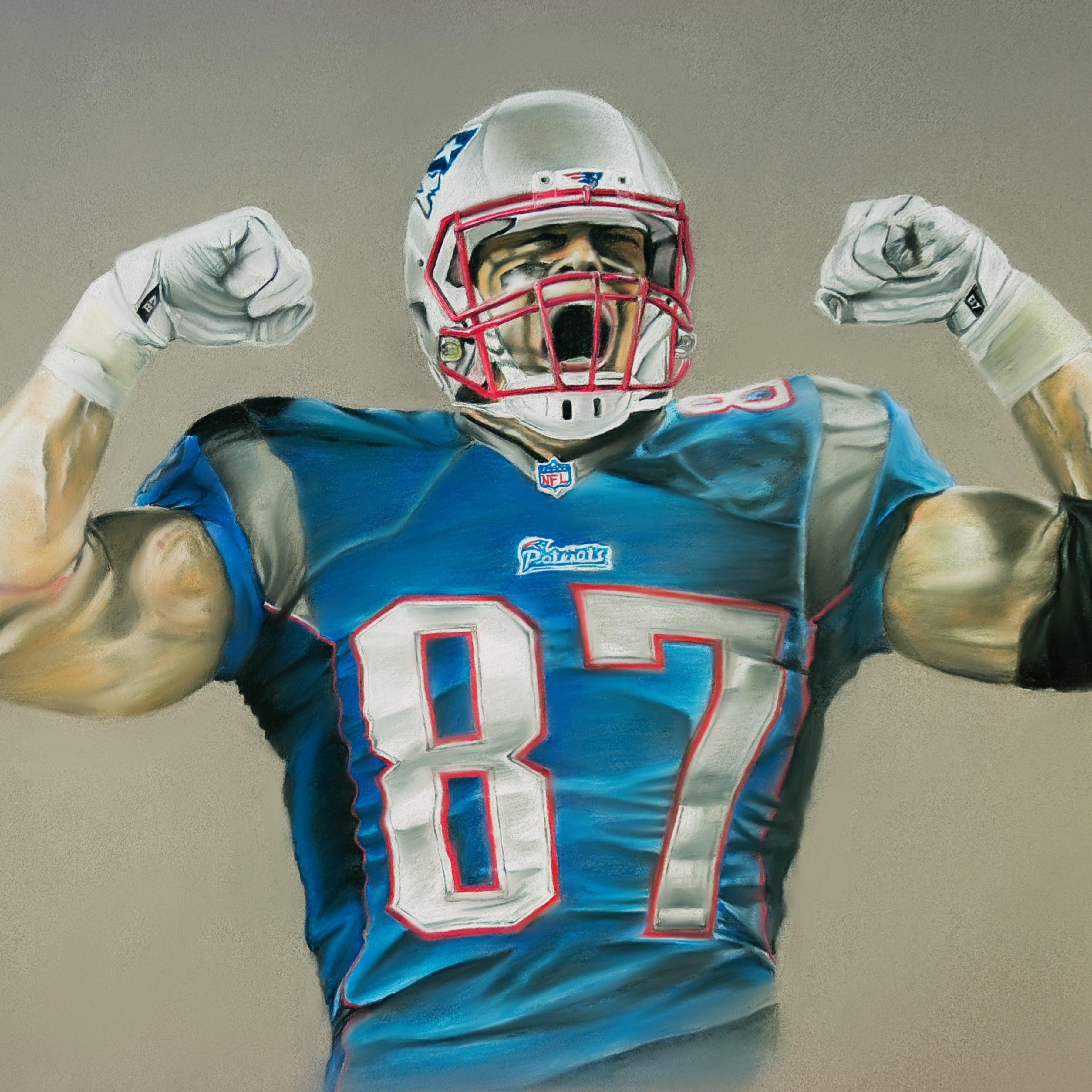 Patriots Rob Gronkowski Art Print – Spector Sports Art