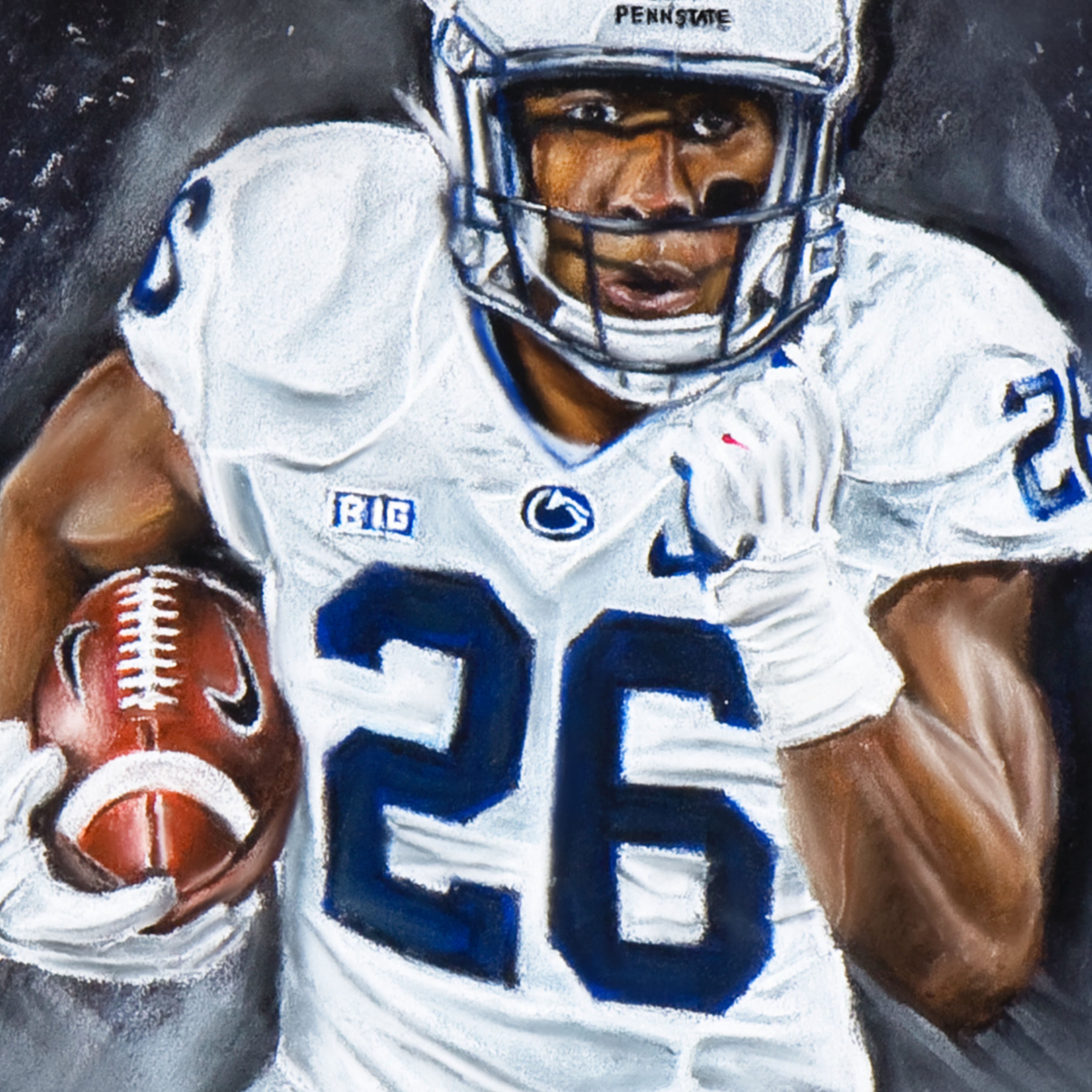 Saquon Barkley "A Lions Bark" Art Print – Spector Sports Art